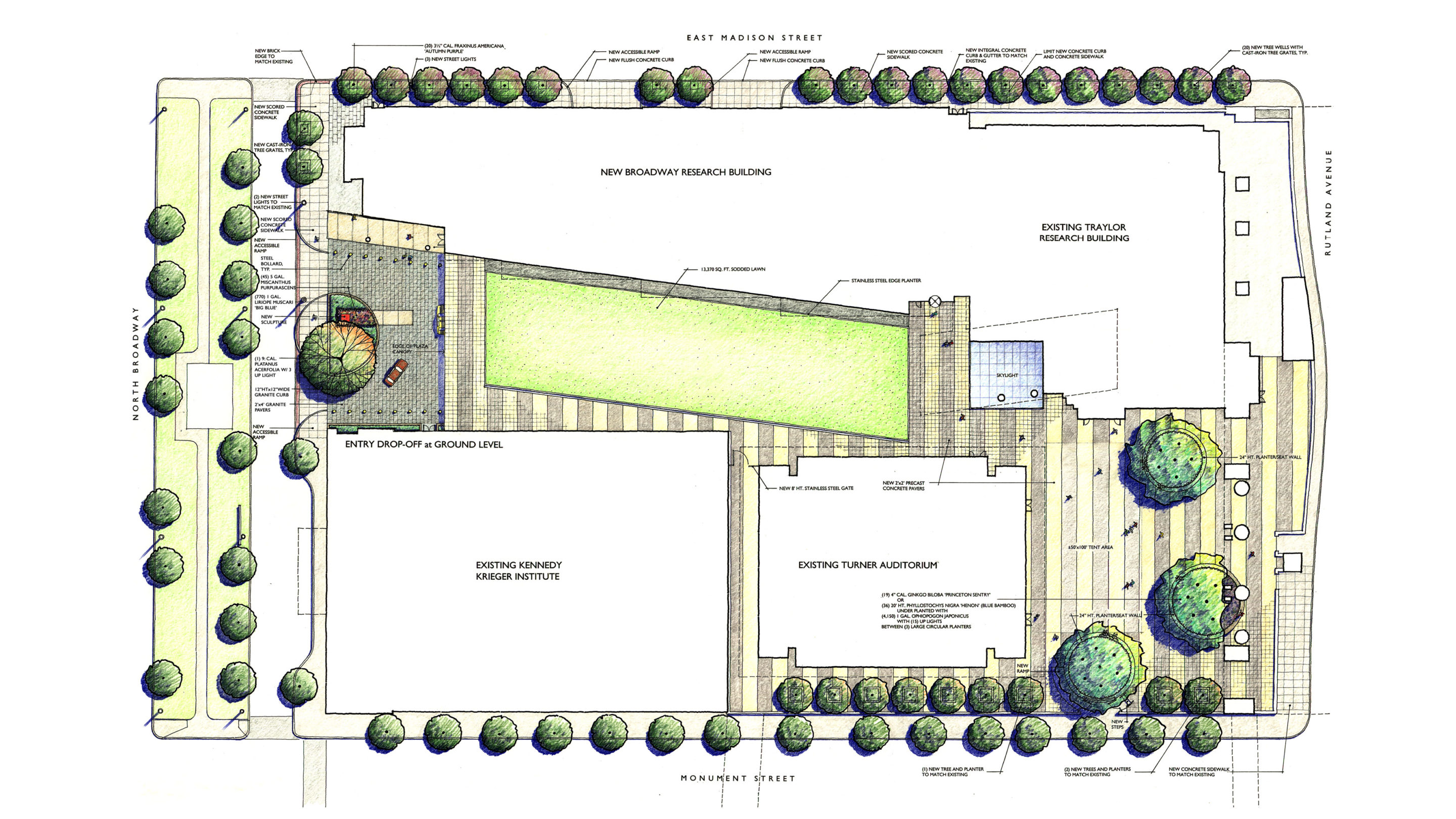 johns hopkins broadway research facility - Wagner Hodgson Landscape ...